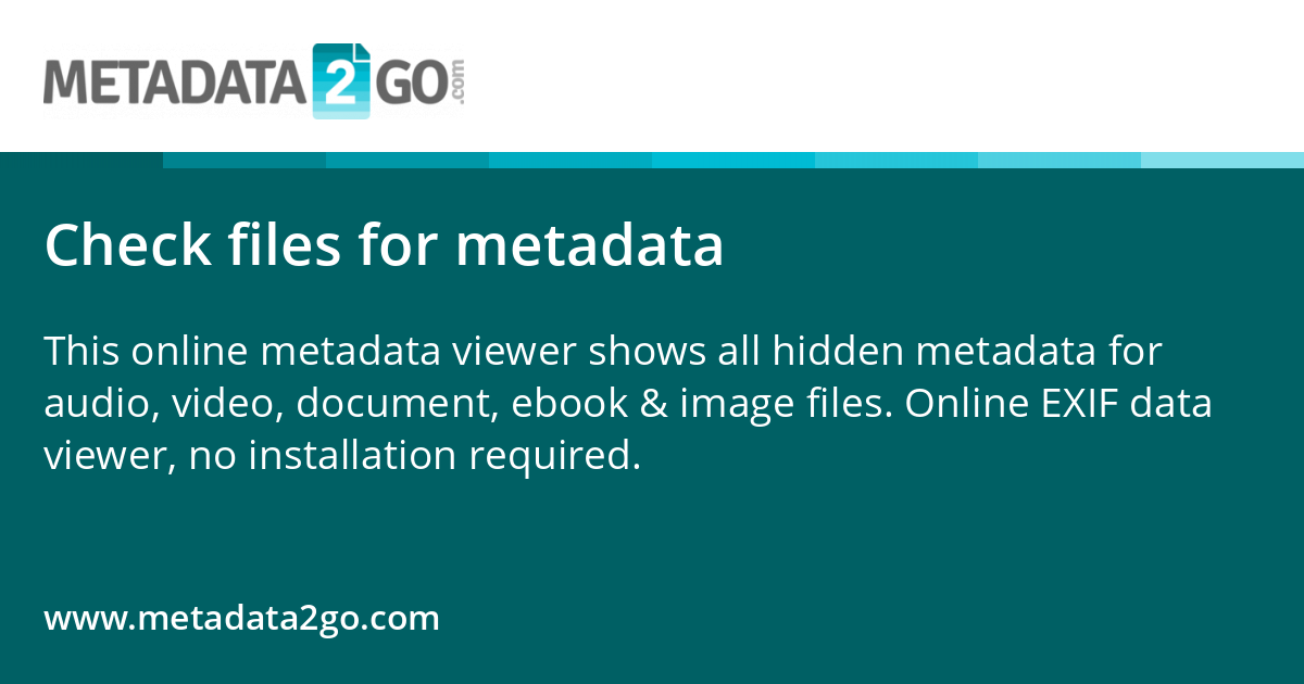 Check files for metadata info
