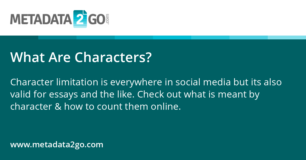 What Are Characters?