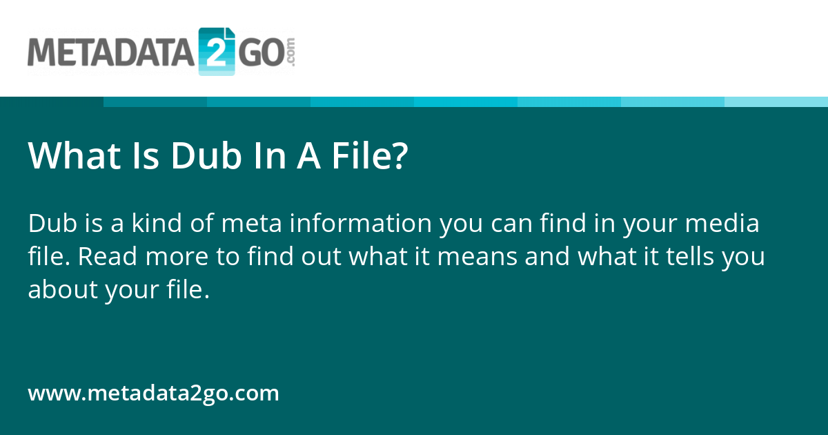 What Is Dub In A File?